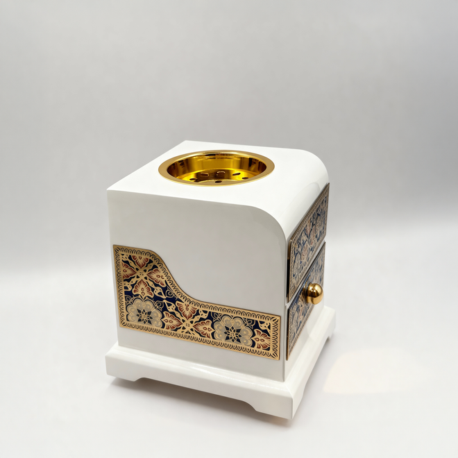 Mirage Royale White & Gold Bakhoor Burner – Wani Perfumes